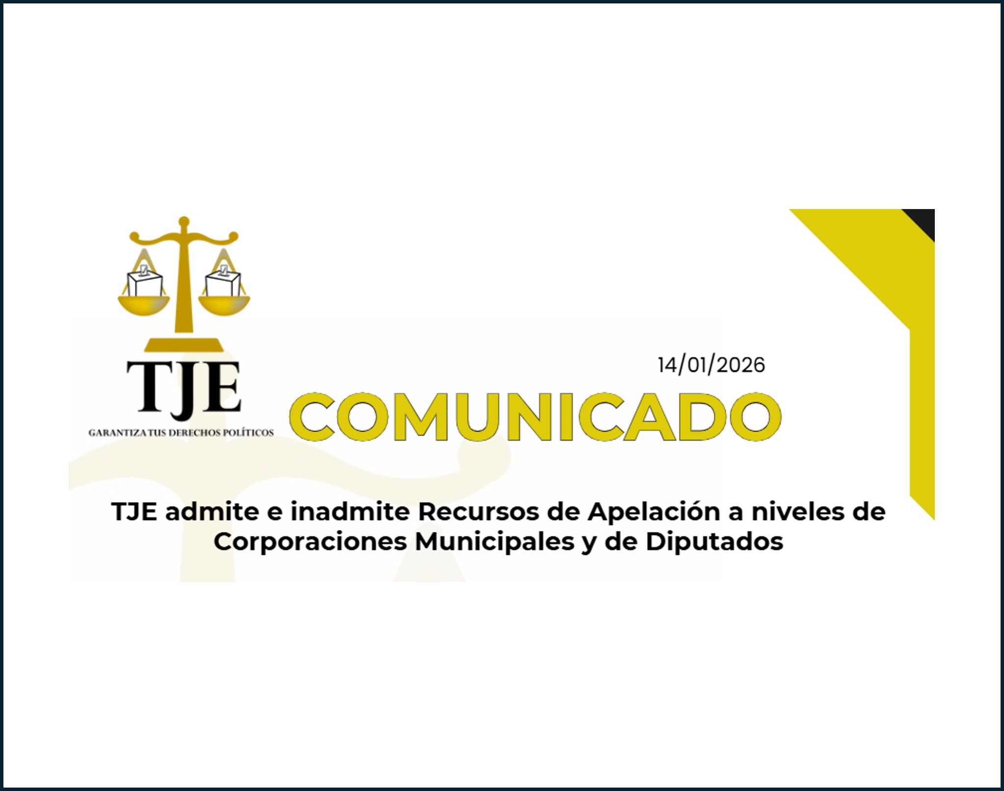 Noticias - Tribunal de Justicia Electoral